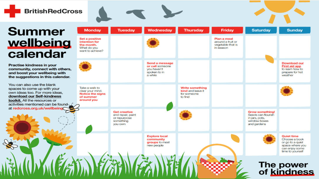 Wellbeing Support | Activities & ideas | British Red Cross